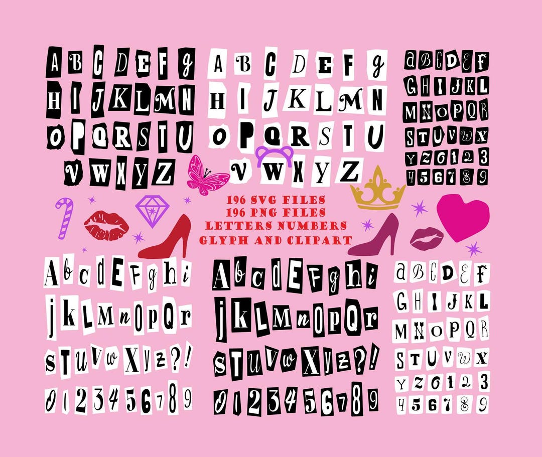 Burn Book Alphabet SVG: Mean Girls Font, Letters & Clipart (digital ...