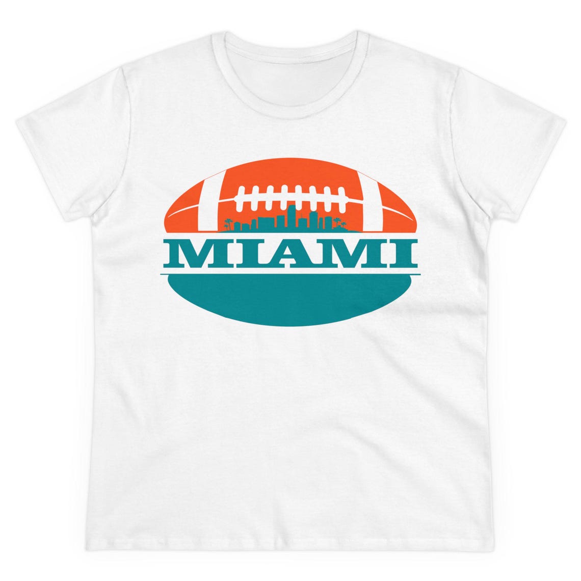 Miami Football Inspired Design With Skyline for Printing, Cutting and ...