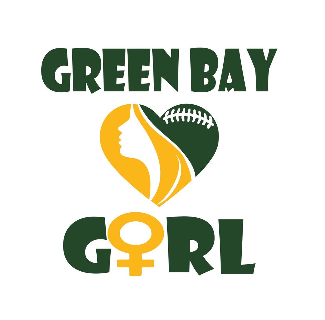 Green Bay Football Girl SVG: Cricut, Silhouette, Sublimation (digital ...