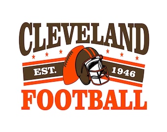Cleveland Football Design Perfect for Printing, Cutting and Sublimation ...