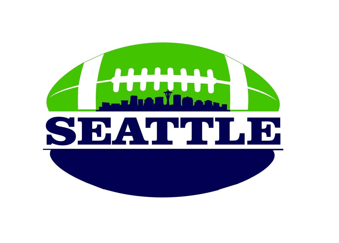Seattle Football Fan Art Design With Skyline for Printing, Cutting and ...