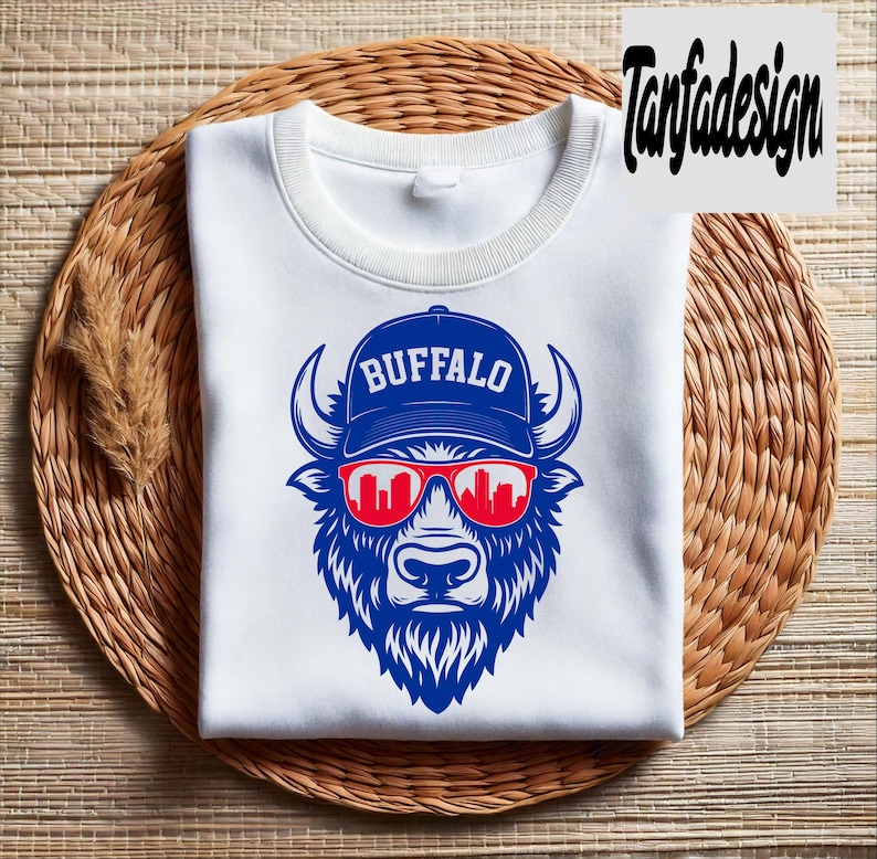 Buffalo Football Inspired Design With Skyline for Printing, Cutting and ...