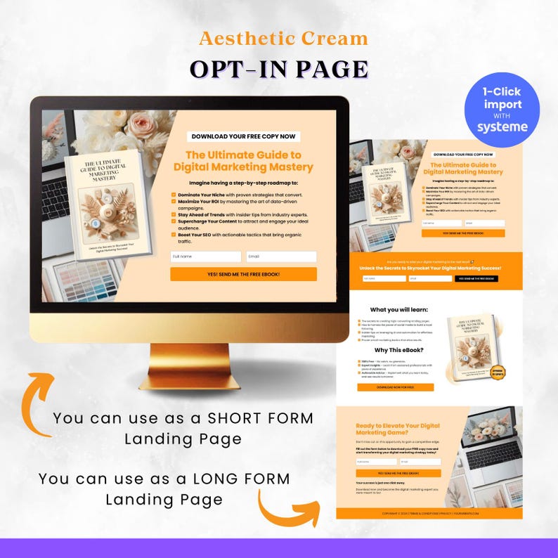 Lead Magnet Landing Page, Systeme.io Opt-in Page, Sales Funnel Template ...