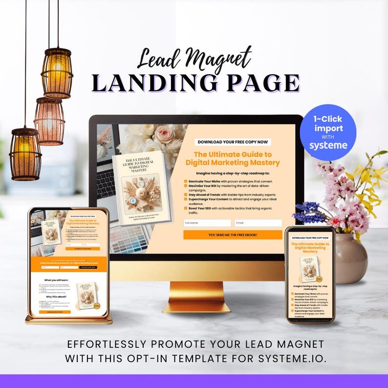 Lead Magnet Landing Page, Systeme.io Opt-in Page, Sales Funnel Template ...