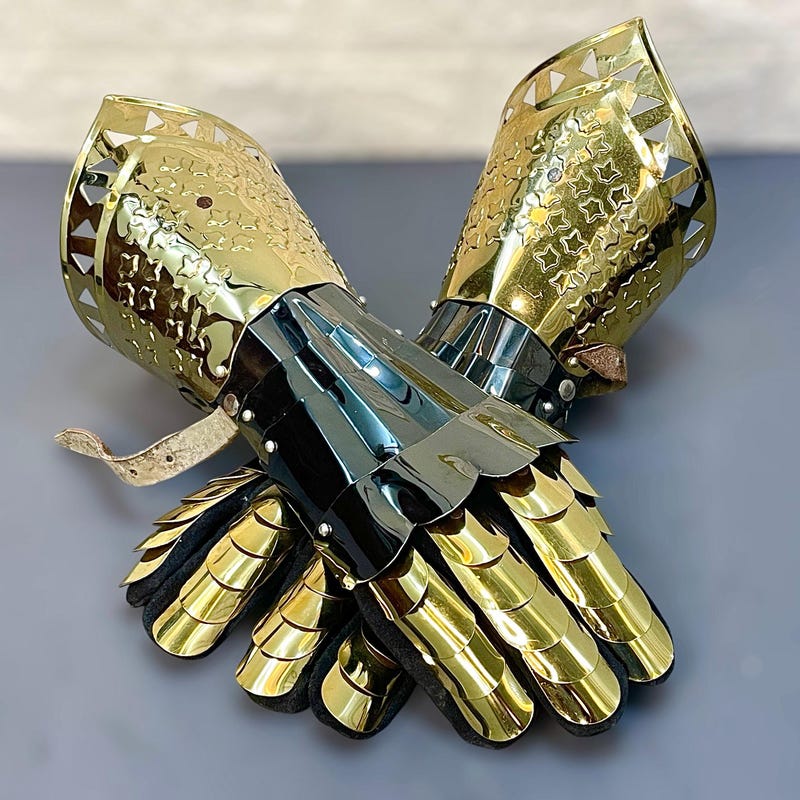 Gold Gauntlets - Etsy