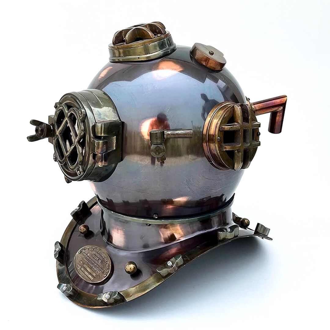 Commando Diving Helmet | Nautical U.S Navy Brown Finish Deep Sea Divers ...