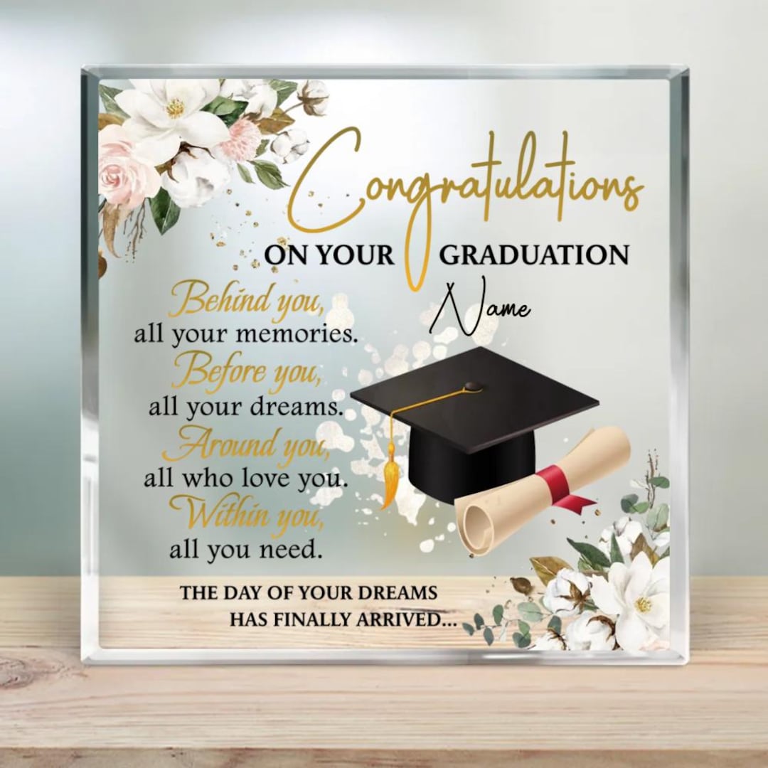 Congratulation on Graduation - Personalized Acrylic Plaque - Graduation ...