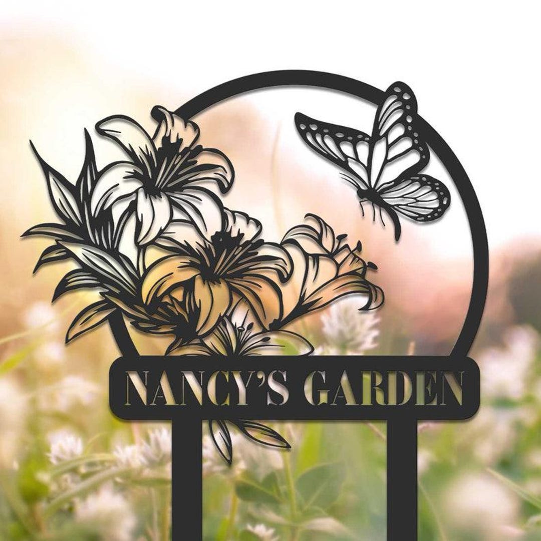 Custom Your Garden Sign, Personalized Garden Stake, Metal Garden Sign ...