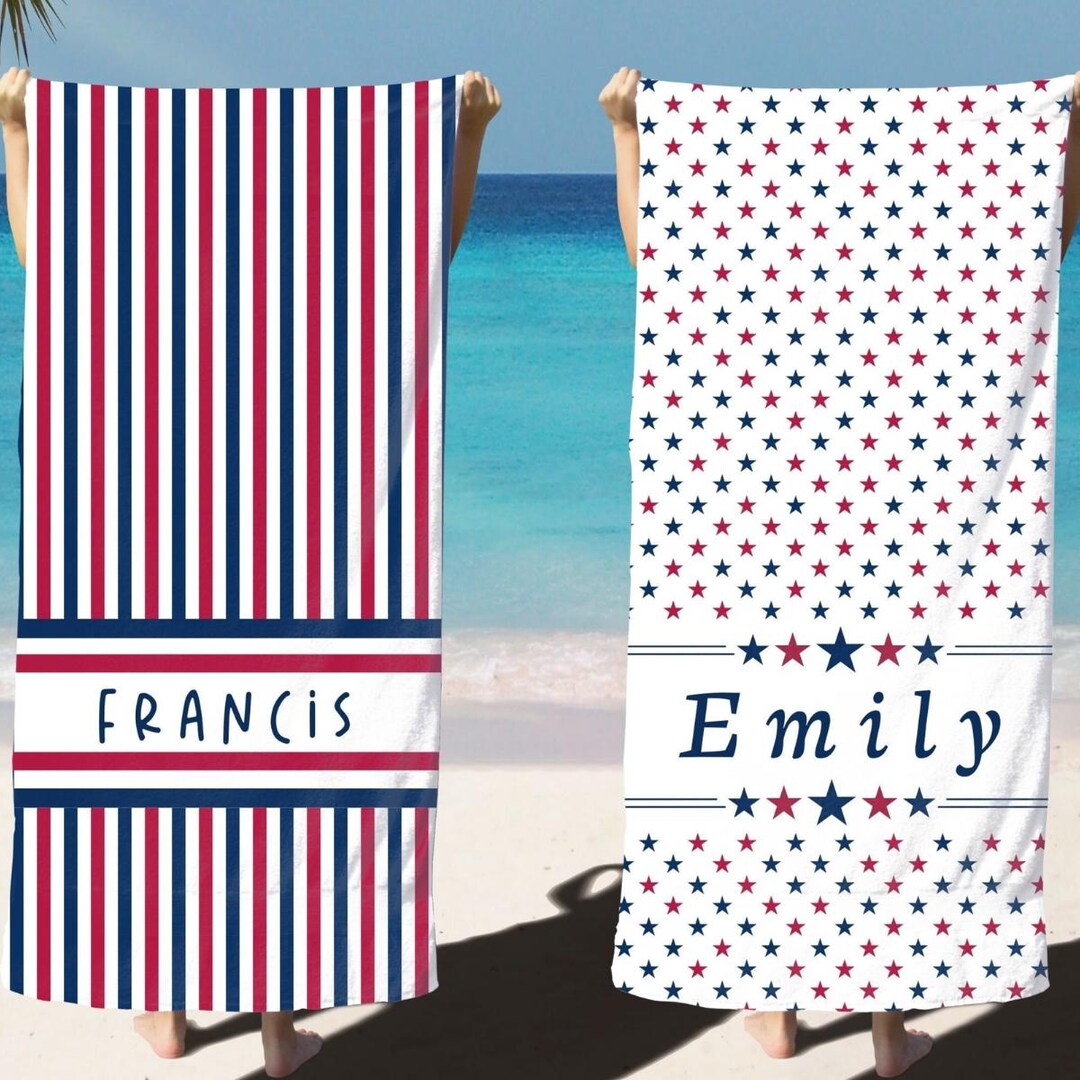 Custom Patriotic Beach Towel for Independence Day Celebration ...