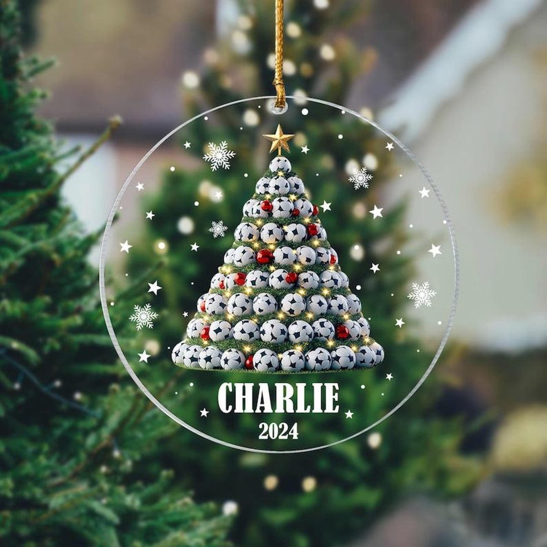 Personalized Soccer Christmas Tree Ornament, Soccer Team Gift Ornament ...