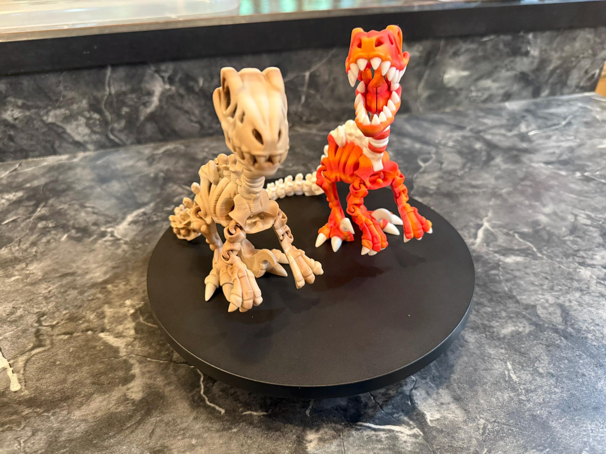 Flexi Factory Skeleton Raptor - 3D Printed Articulating Dinosaur - Etsy