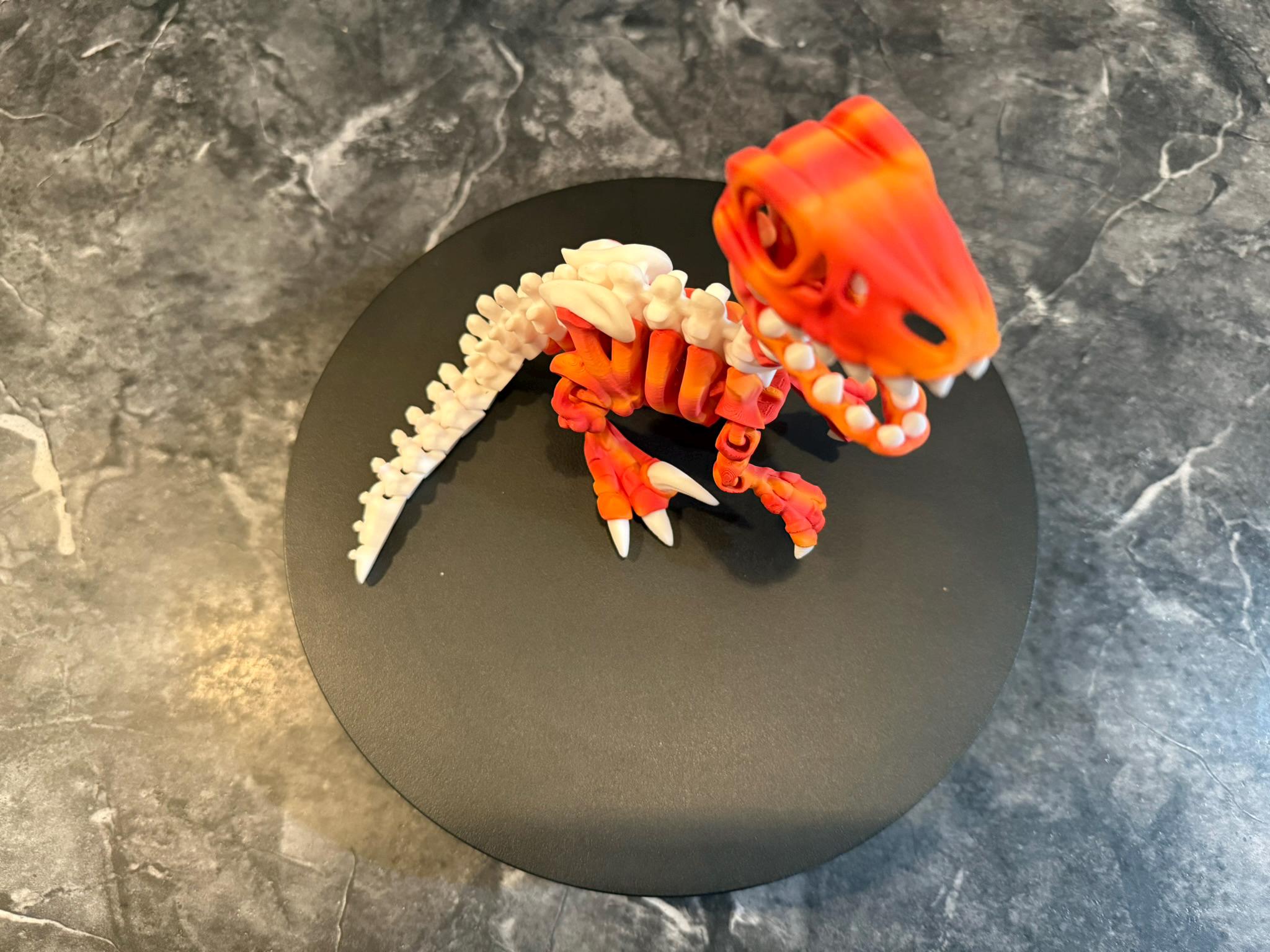 Flexi Factory Skeleton Raptor - 3D Printed Articulating Dinosaur - Etsy