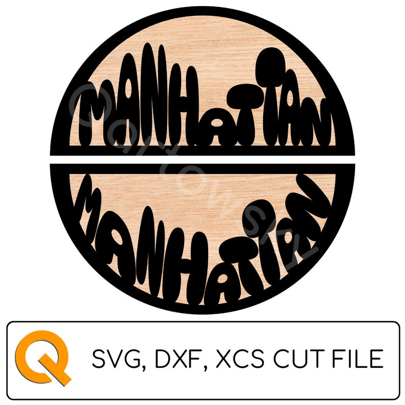 Fridge Magnet SVG Laser Cut Digital File Wood Magnet Design manhattan ...