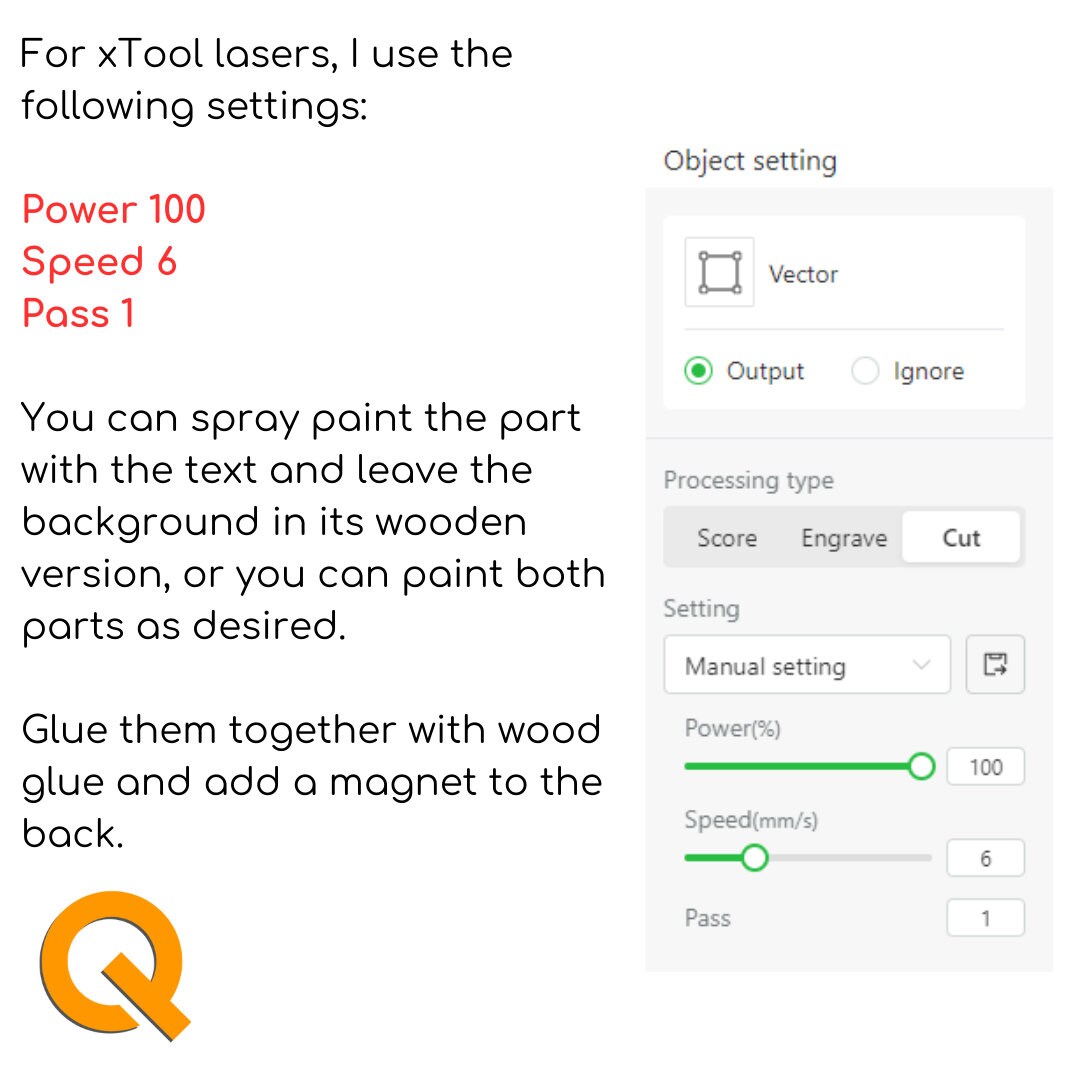 Fridge Magnet SVG Laser Cut Digital File Wood Magnet Design Soho New ...