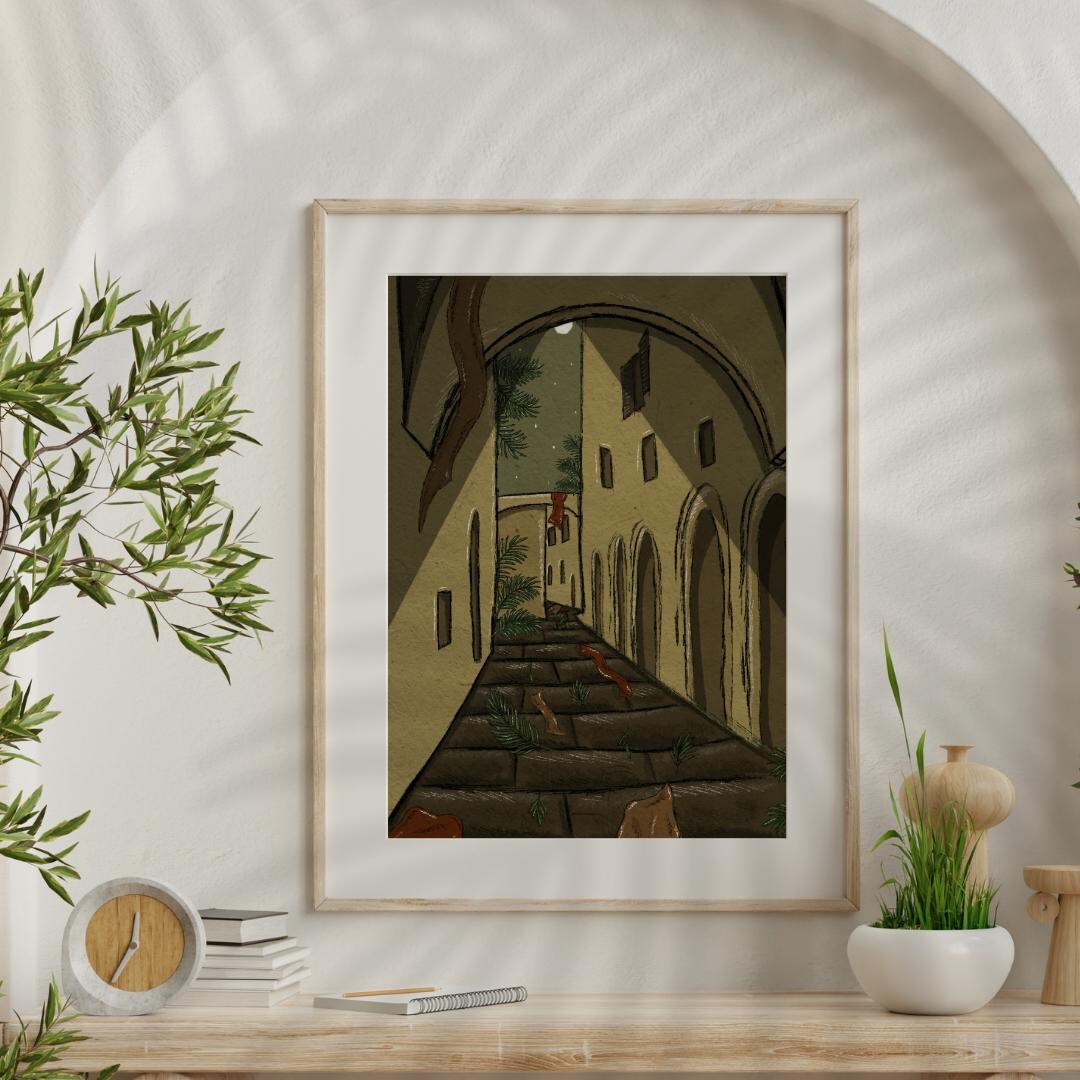 Hosanna-jesus Enters Jerusalem-digital Art – Palm Sunday Wall Print ...