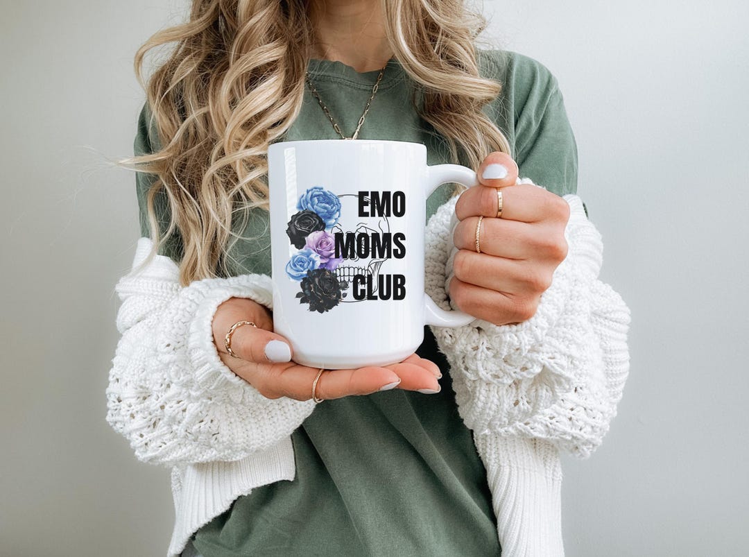 Emo Moms Club Mug, Elder Emo Moms Club Mug, Goth Mom, Emo Mom, Gift for ...