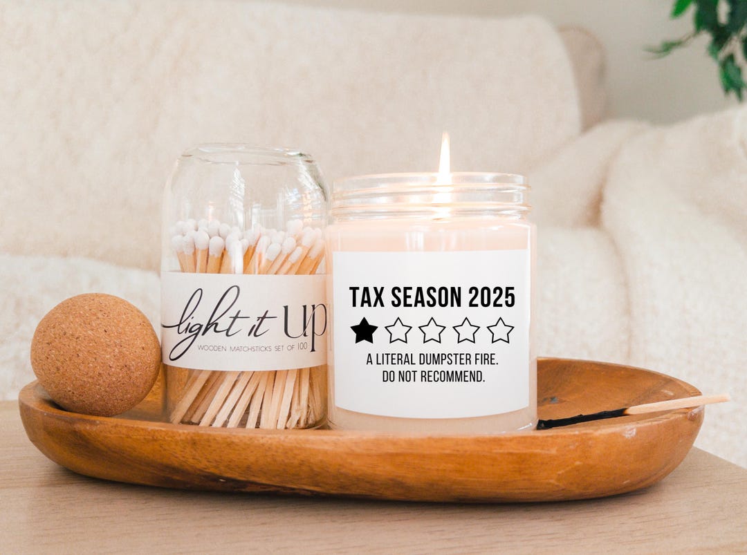 Tax Season 2025 Candle, Tax Office Decor, Tax Season Gift, Tax Season ...