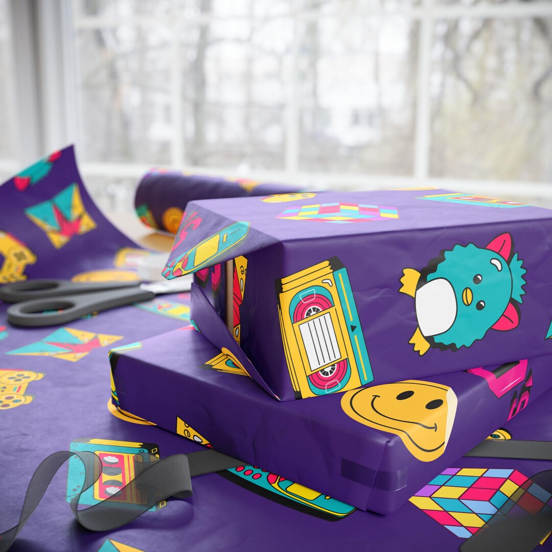 90s Wrapping Paper, 1990s Wrapping Paper, 90s Gift Wrap, 90s, 90s ...
