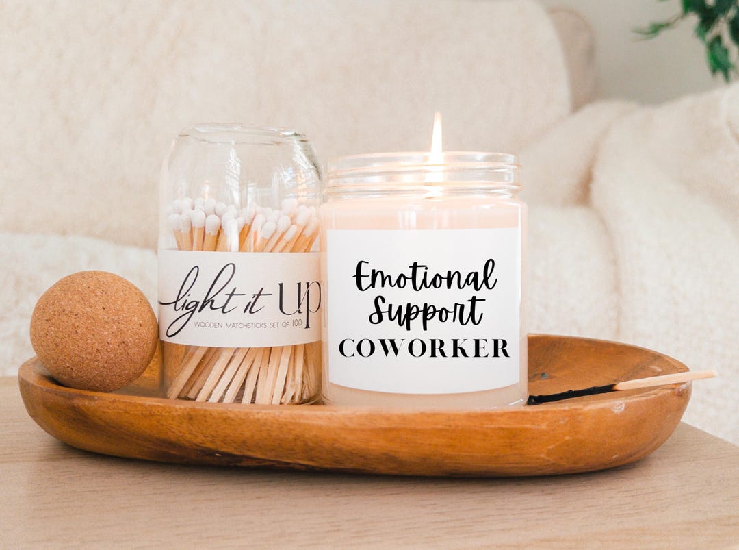 Emotional Support Coworker Candle, Coworker Candle, Coworker Farewell ...