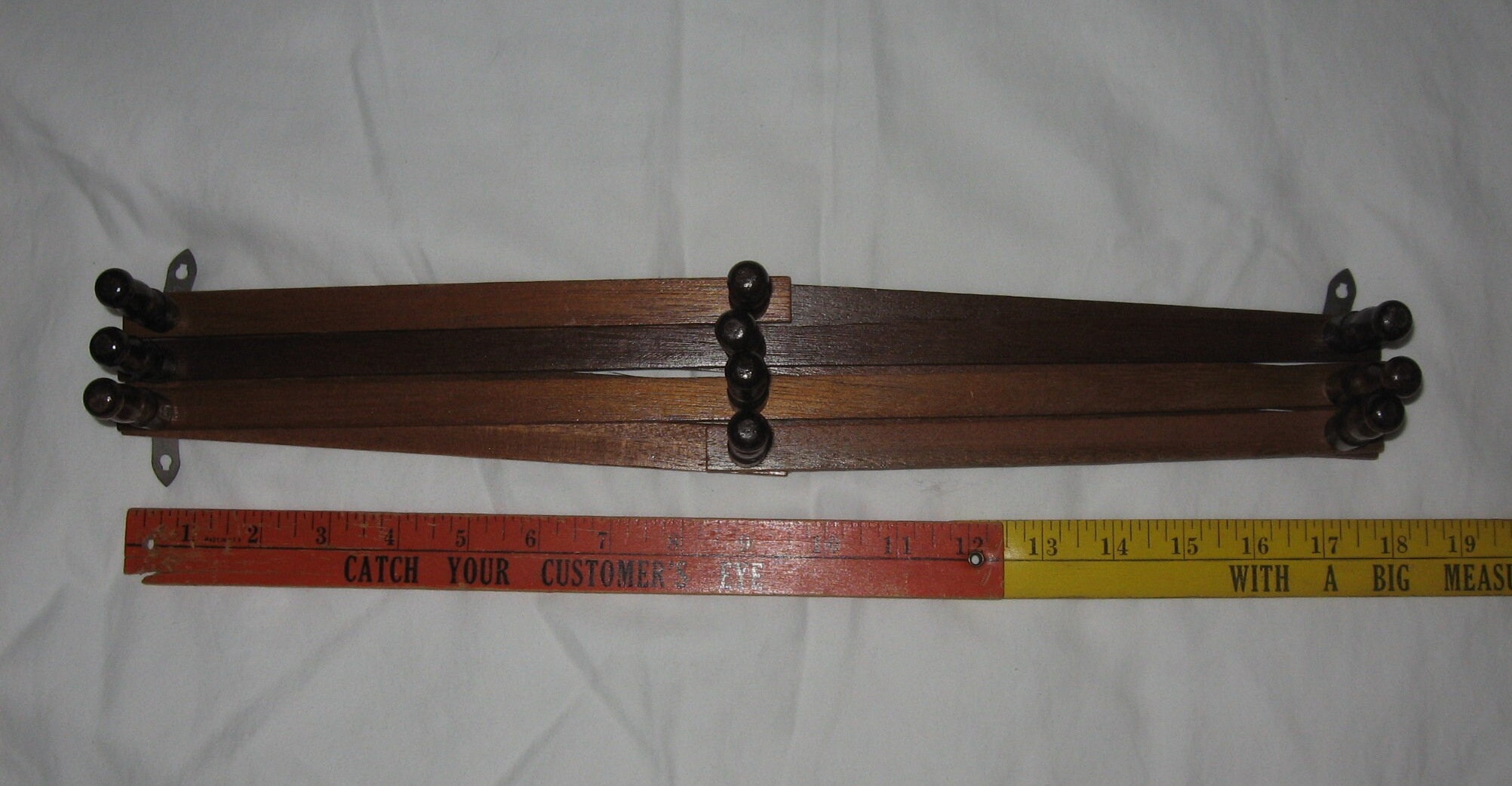 Large Accordion Wall Hanger Wood 10 Peg Expandable - Etsy