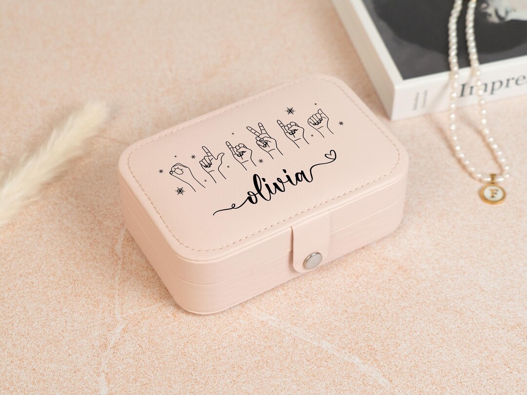 ASL Jewelry Box, Custom Christmas Gift, Friendship Gift, Personalized ...