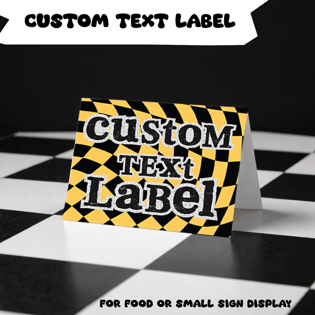 Warped Tour Food Labels | Emo Punk Rock Party Decor | Custom Tent Cards ...
