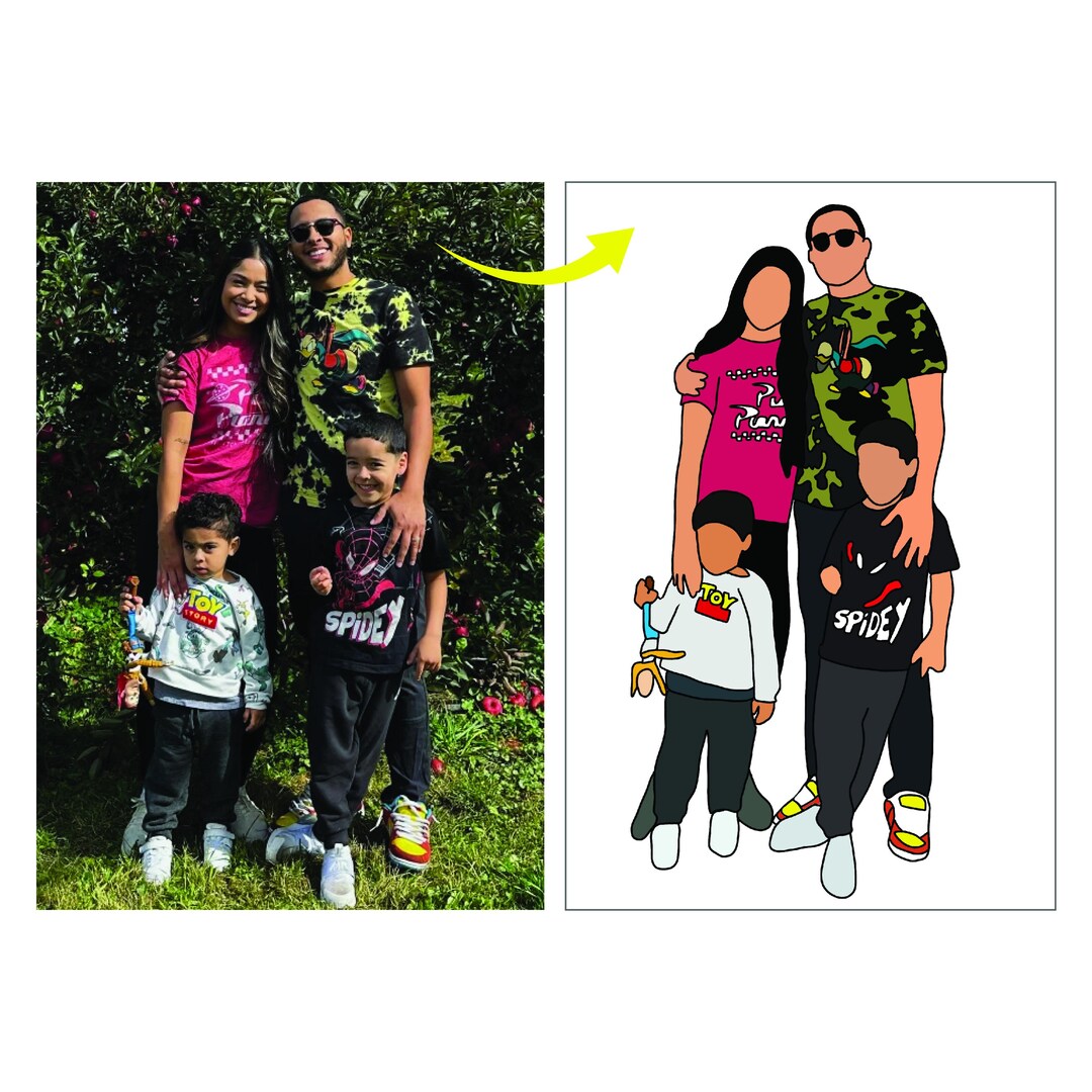 Digital Faceless Portrait, Custom Faceless Portrait From Photo ...