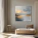 Abstract Blue and Gold Landscape Art Print Canvas, Abstract Sunset ...
