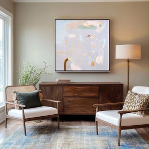 Light Pastel Soft Color Abstract Wall Art · Print on Canvas - Neutral ...