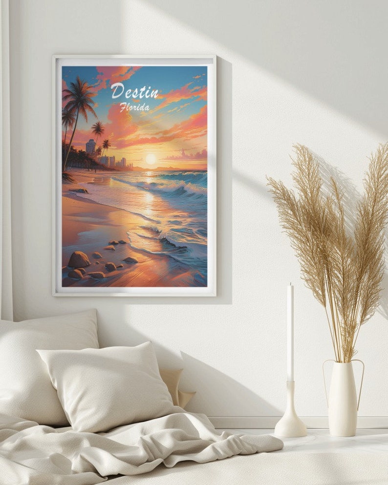 Destin Florida Travel Poster Destin Wall Art Florida Travel Poster ...