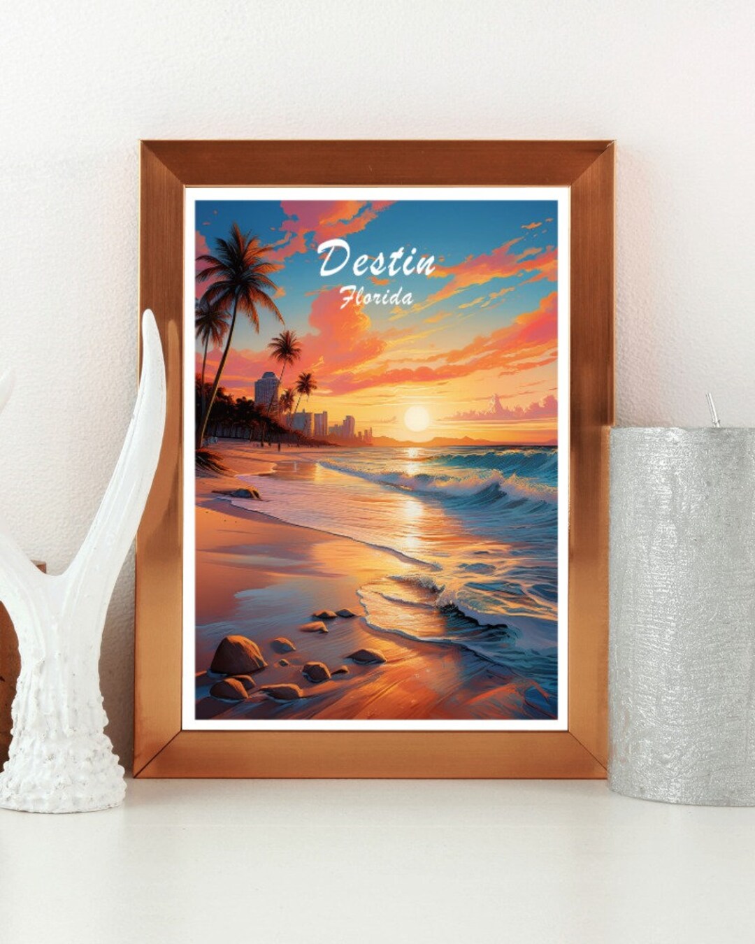 Destin Florida Travel Poster Destin Wall Art Florida Travel Poster ...