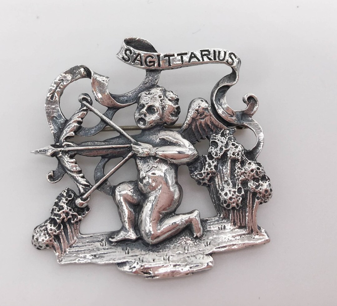 Cini Vintage Sterling Silver Sagittarius Pin Brooch - Etsy