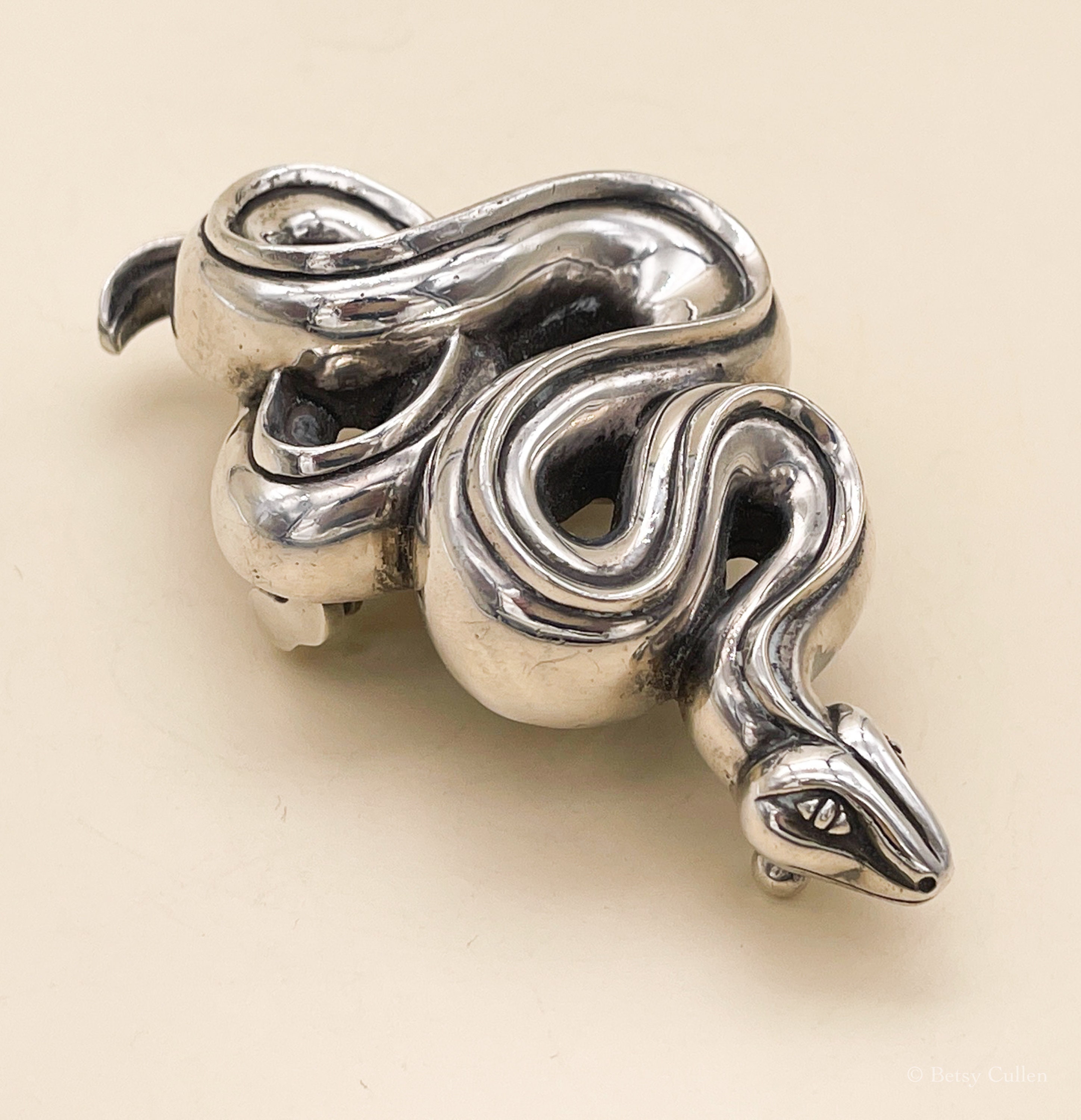 Kieselstein Cord Sterling Silver Snake Belt Buckle - Etsy
