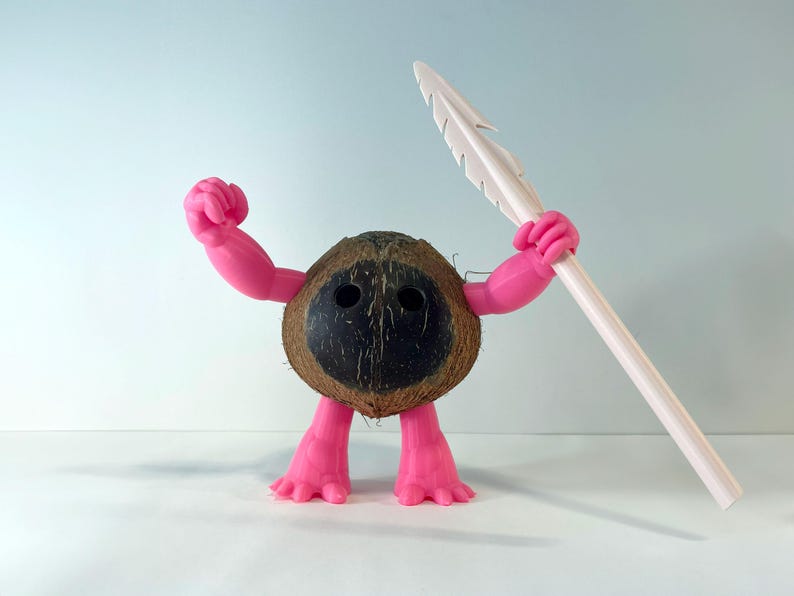 Pink Coconut Warrior Craft Kit!!! Menehune, Hawaii, South Pacific, Mana ...