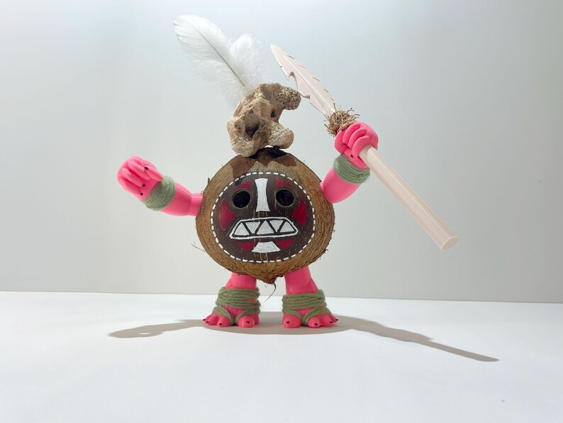 Pink Coconut Warrior Craft Kit!!! Menehune, Hawaii, South Pacific, Mana ...
