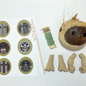 Tan Coconut Warrior Craft Kit!!! Menehune, Hawaii, South Pacific, Mana ...