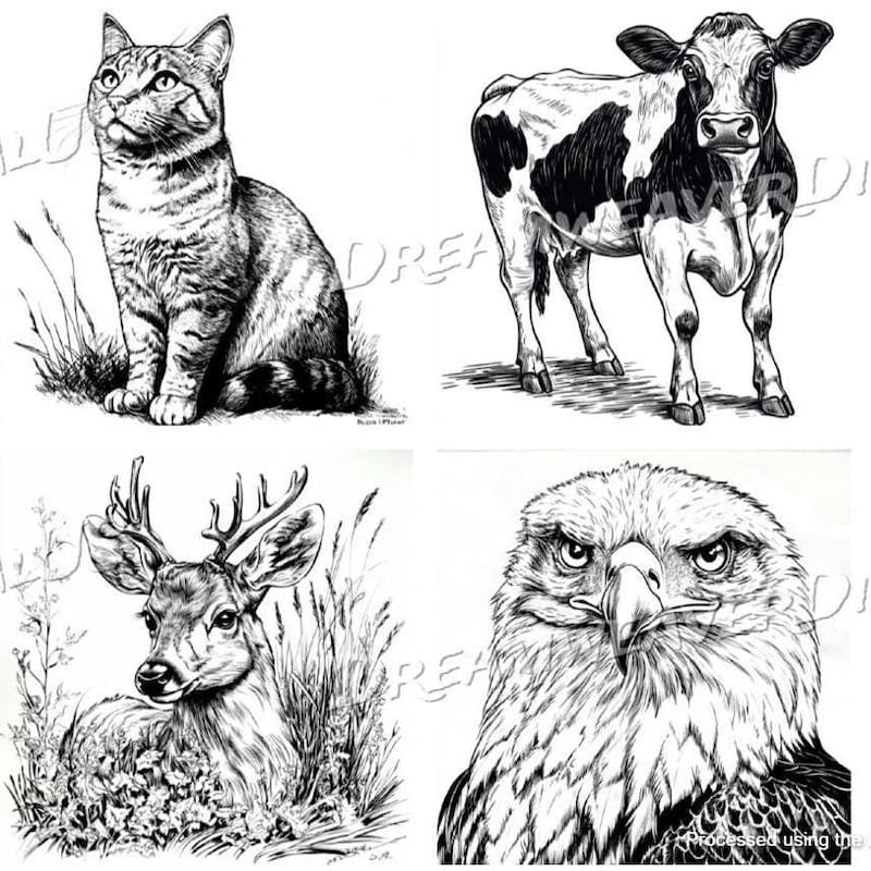 Animal Drawing - Etsy