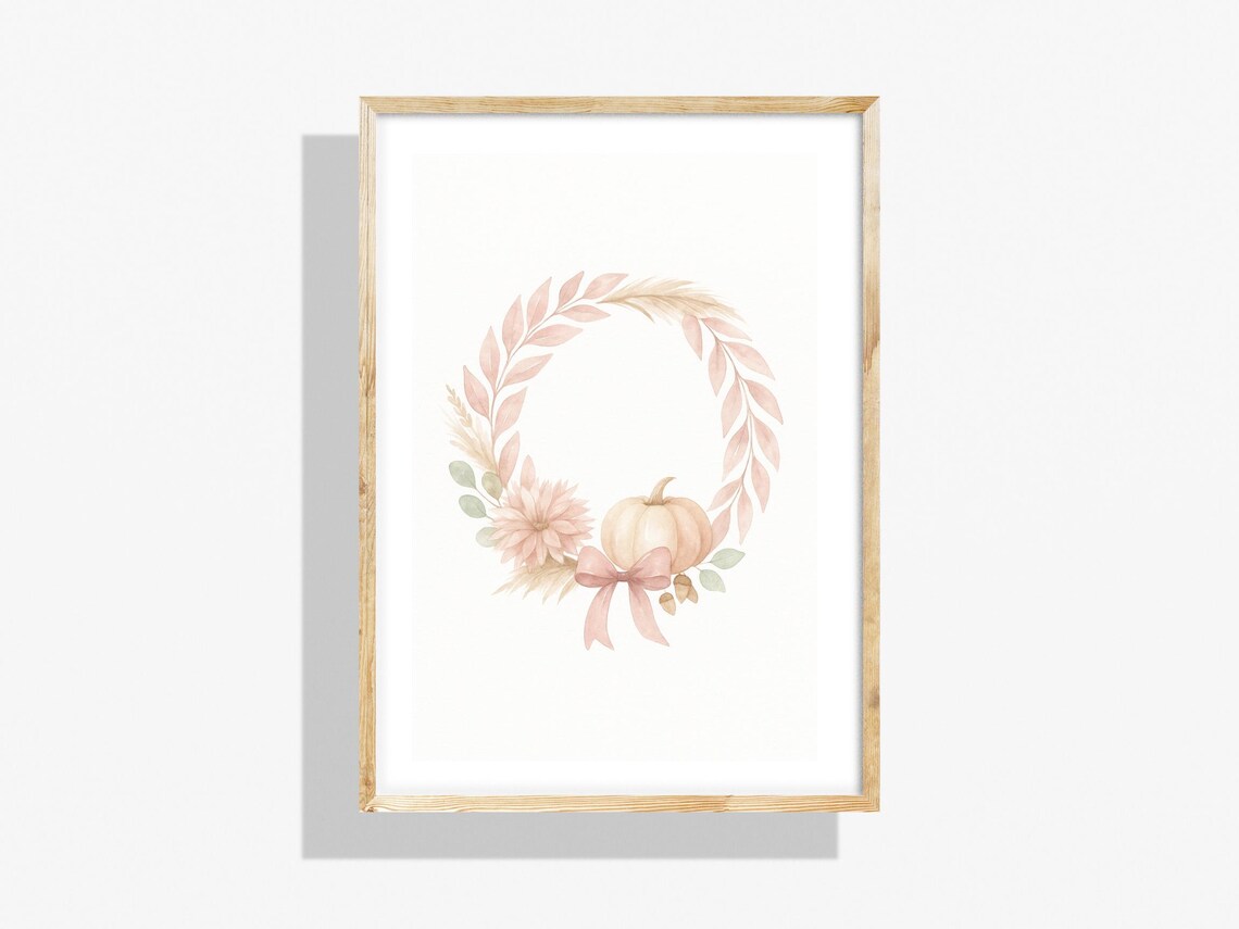 Fall in Pink – Blush Autumn Printable Wall Art Collection (set of 20 ...