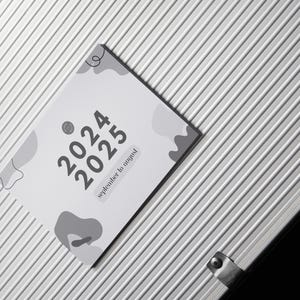 2024-2025 Printable Calendar Funky Black and White - Boho Modern ...