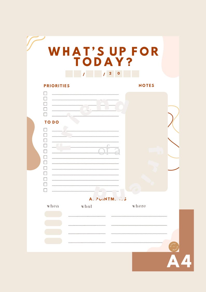 Daily Planner 2024 Earth Tones - Printable Boho Minimalist Design ...