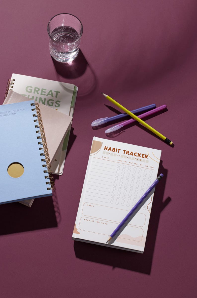 2024 Earth Tone Habit Tracker - Printable Daily Habit Tracker, Boho ...