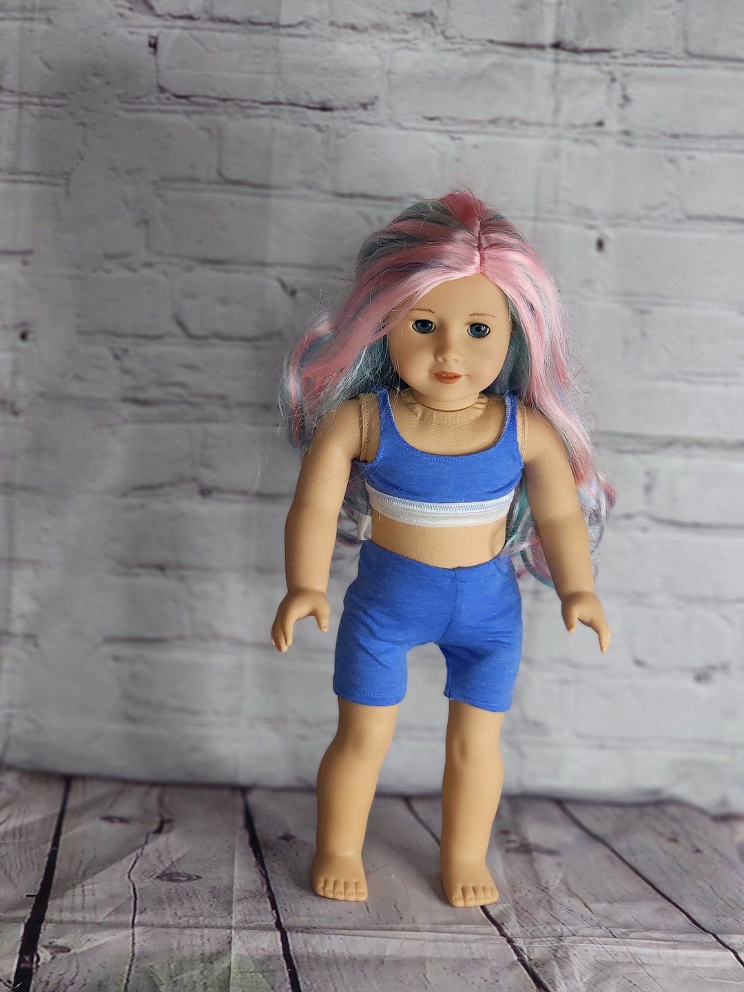 18 Inch Doll Clothes - Ocean Blue Sports Bra - Fits American Girl Doll ...
