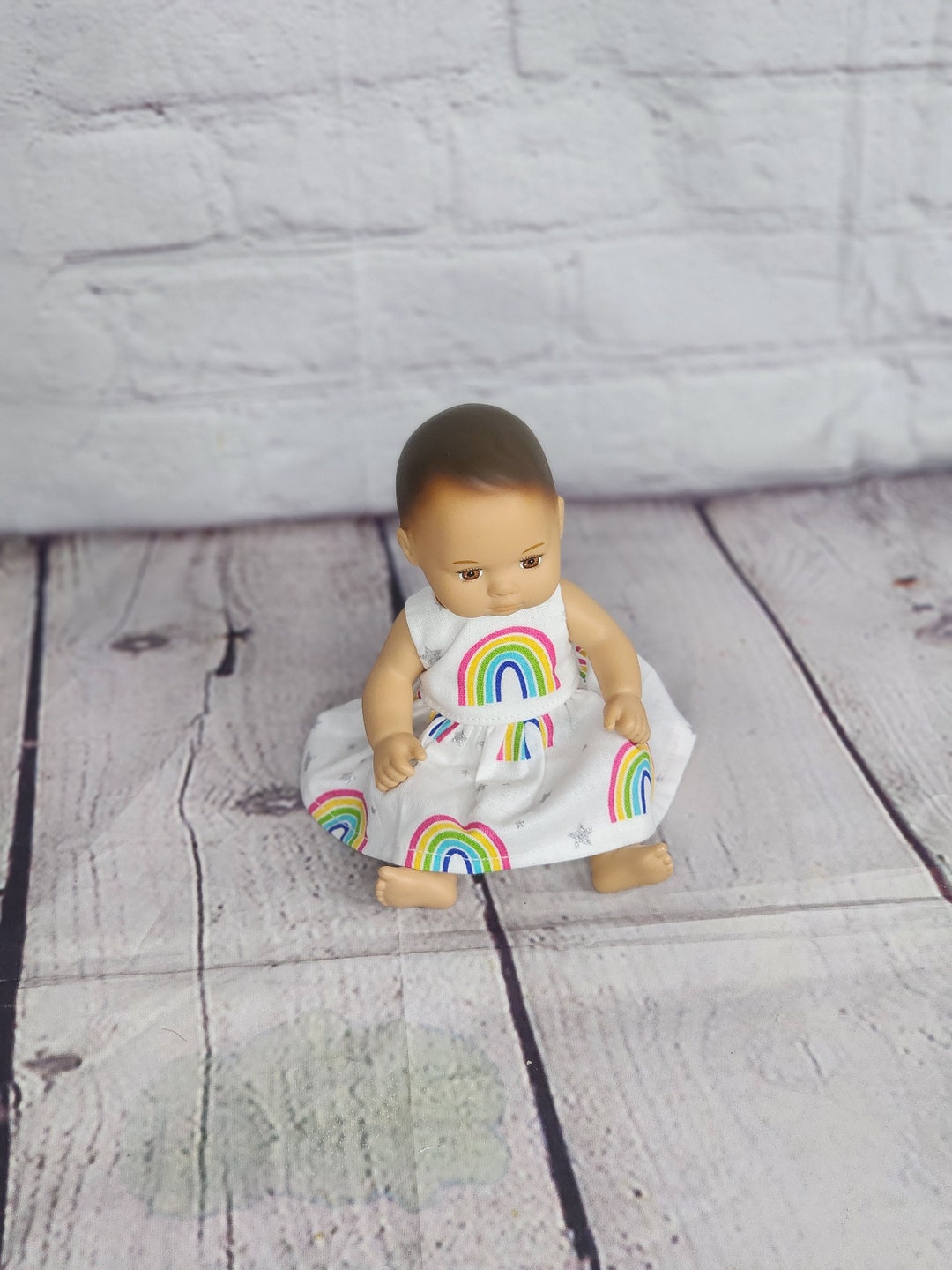8 Inch Baby Doll Clothes Rainbow Star Dress and Bloomers 2 Piece Fits ...