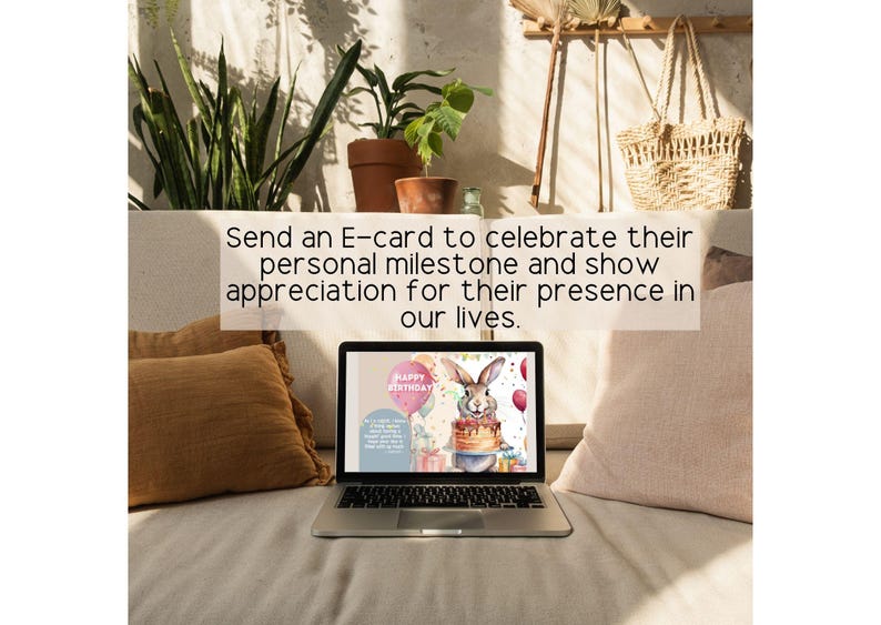 Animated E-card, Birthday Congratulation Digital Card Downloadable and ...