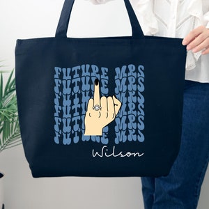 Custom Future Mrs Tote Bag, New Fiance Tote Bag, Custom Mrs Bag, Bride ...