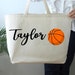 Custom Basketball Tote Bag, Personalized Basketball Bag, Basketball ...