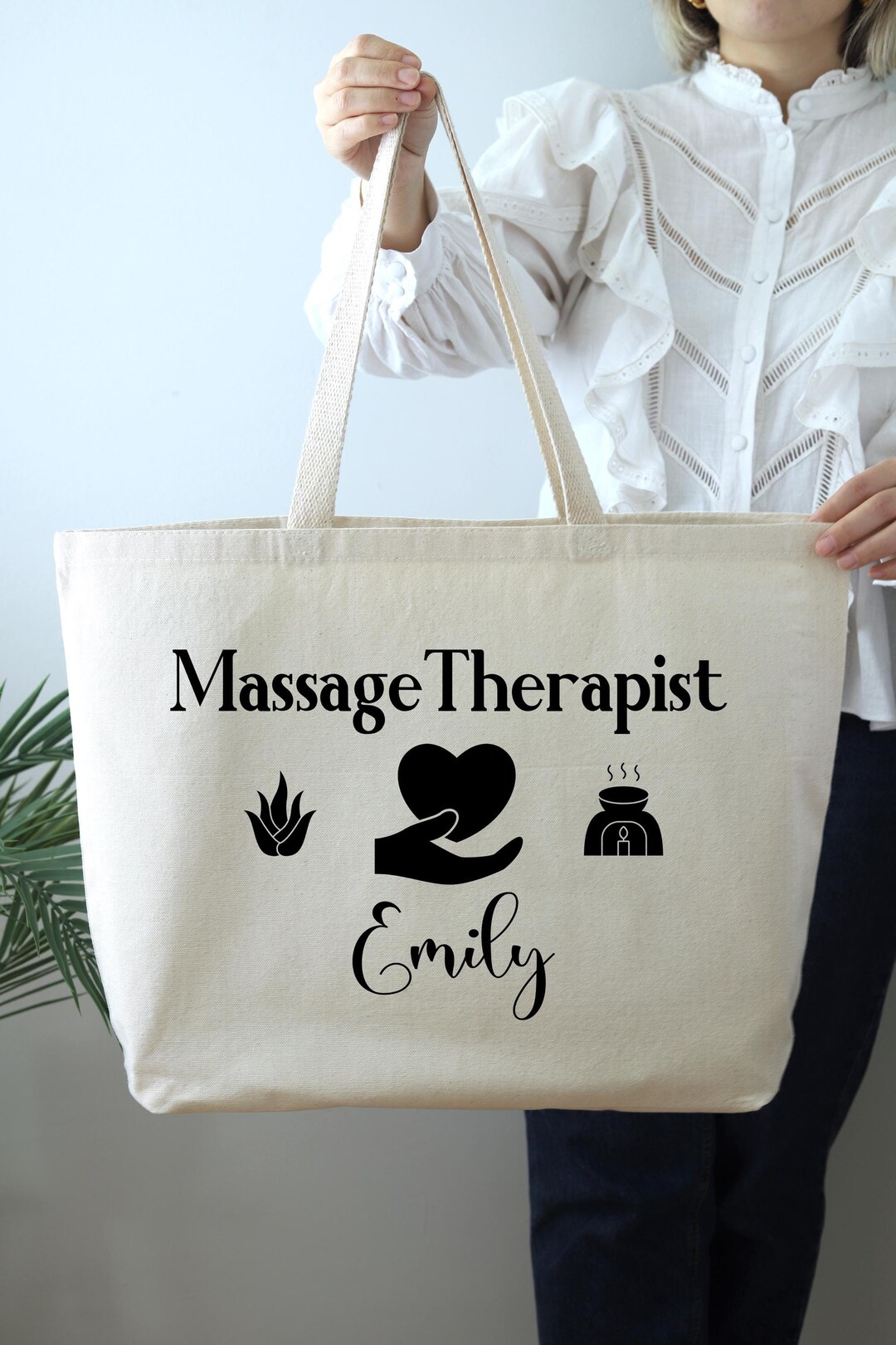 Custom Massage Therapist Tote Bag, Personalized Massage Therapist Gift ...
