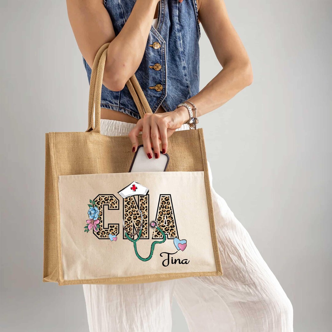 Custom CNA Tote Bag, Nurse Assistant Bag, Personalized Gift for CNA ...