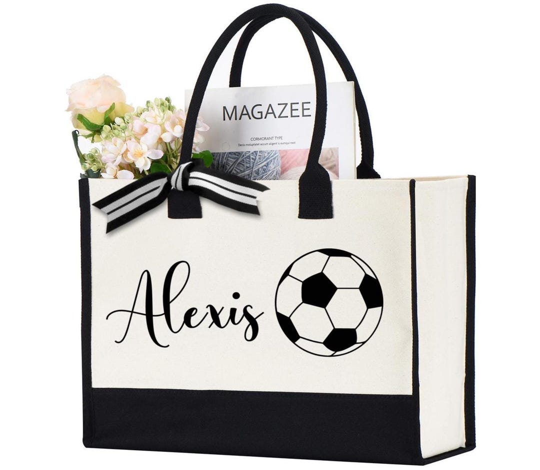 Custom Soccer Tote Bag, Soccer Player Gift, Personalized Soccer Bag ...