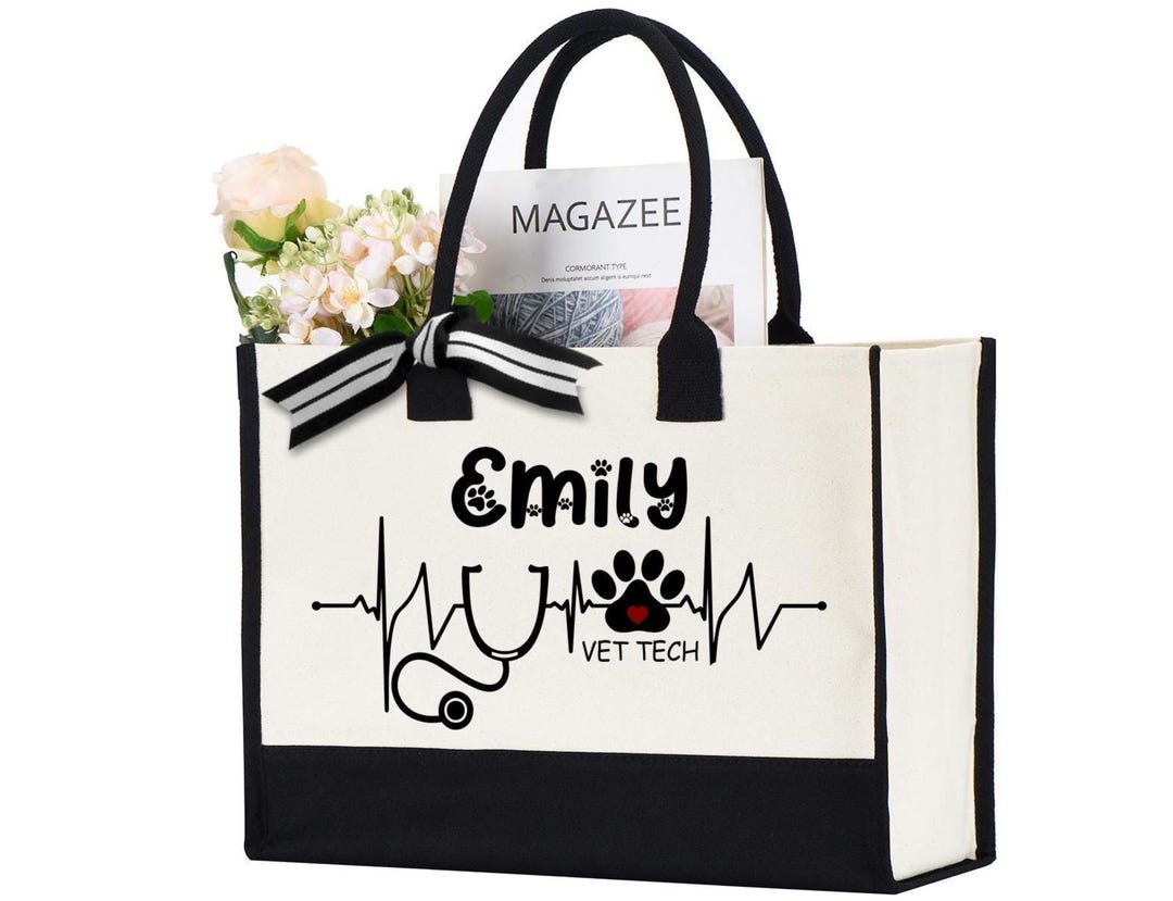Custom Vet Tech Bag, Personalized Vet Tech Gifts, Veterinarian Bag ...